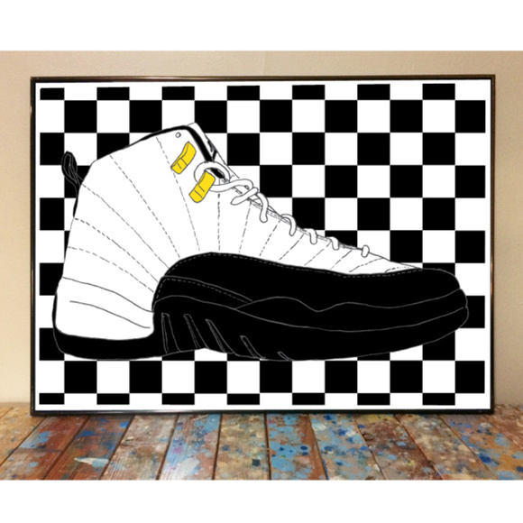 LETMEDRAWYOURPICTURE | Shoes | 1x17 Air Jordan 12 Taxi Drawing Art ...